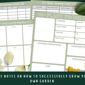 Garden Planner Printable, Vegetable Plant Tracker, Gardening Calendar ...