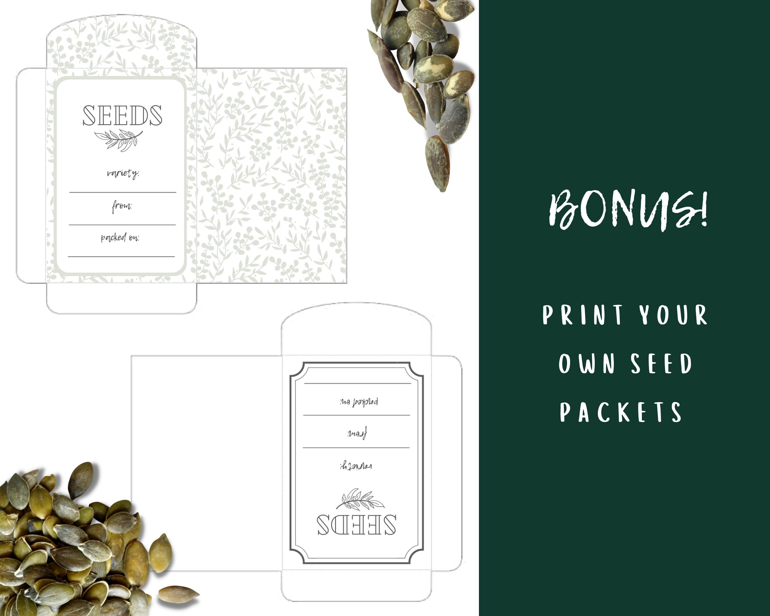 Garden Planner Printable, Vegetable Plant Tracker, Gardening Calendar ...