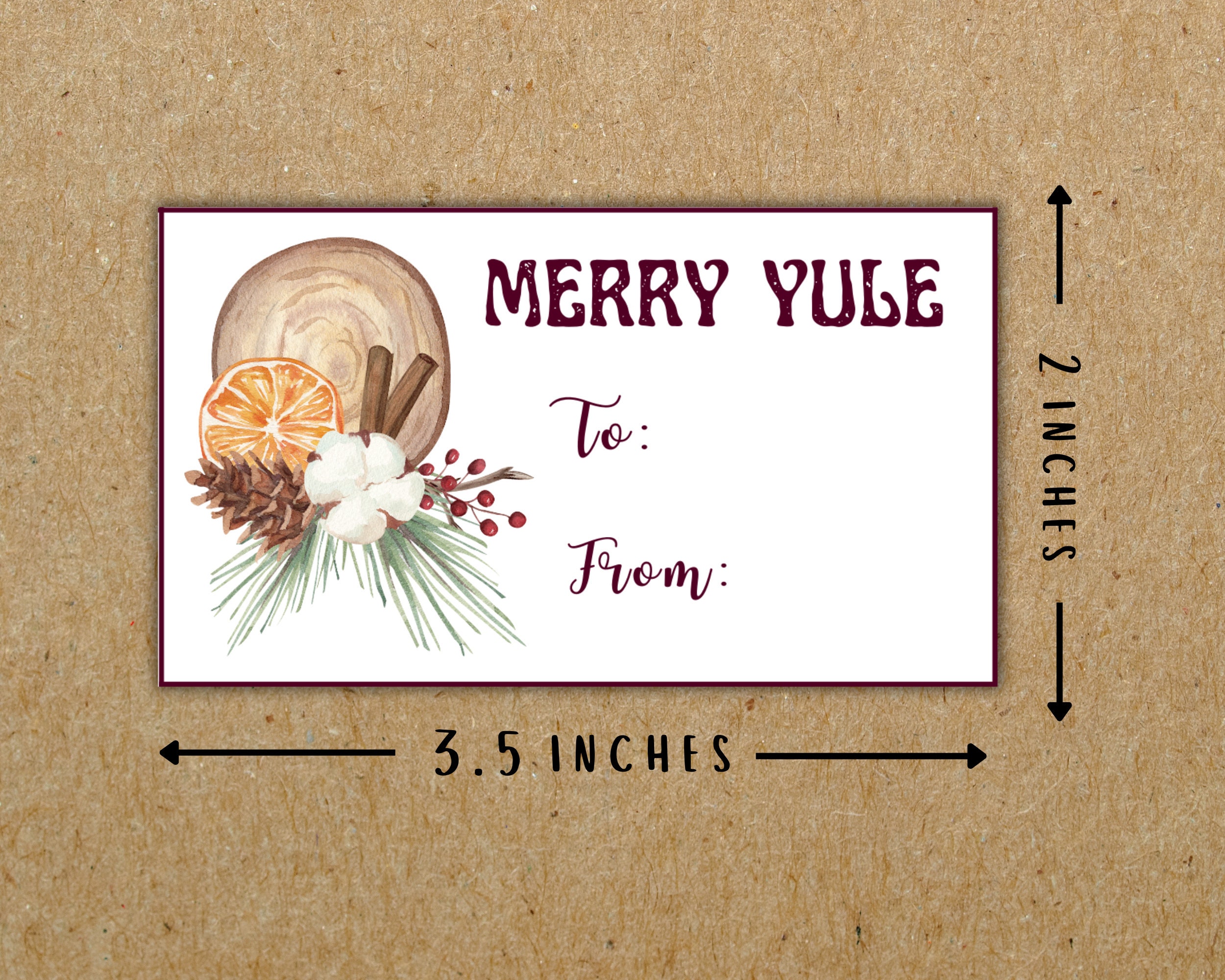 Yule Gift Tags Printable - Pagan Wiccan Christmas Tags - Yuletide ...