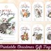 Printable Christmas Woodland Animal Gift Tags, Editable Preschool Gift ...