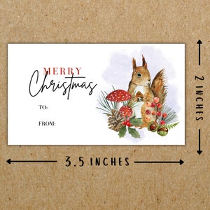 Printable Christmas Woodland Animal Gift Tags, Editable Preschool Gift ...