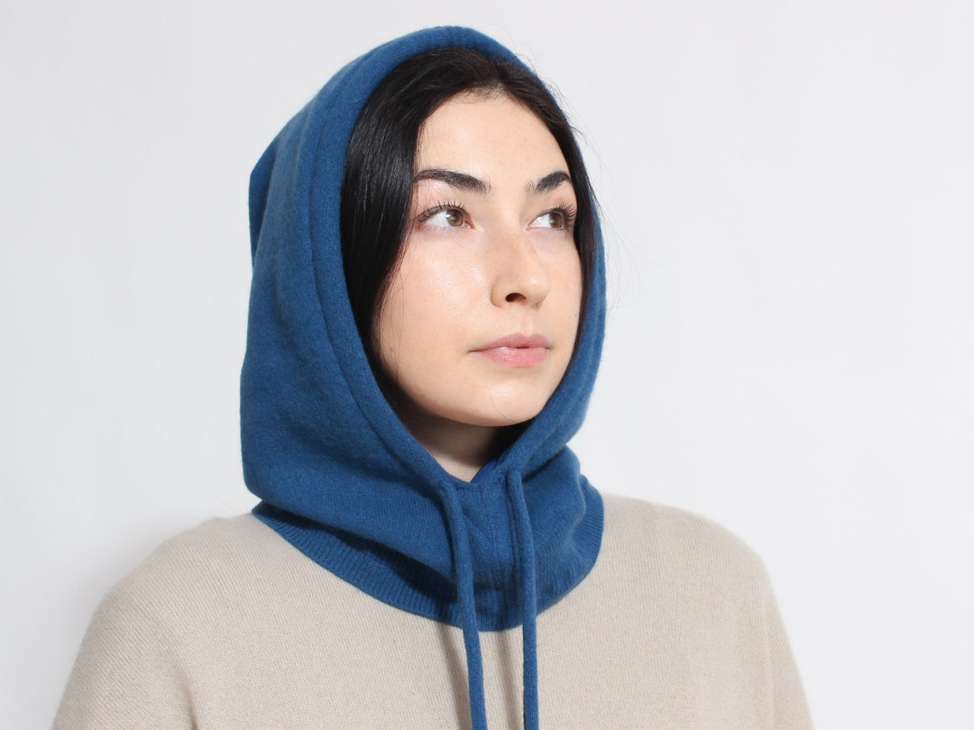 Pure CASHMERE & SILK Hood With Strings Regulation. Made From 100% ...