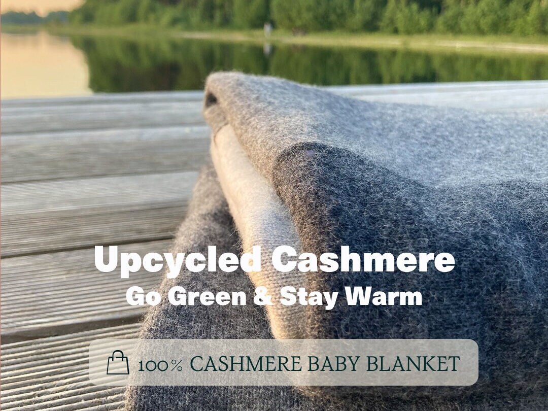 Upcycled Cashmere Baby Blanket CUSTOM MADE, Zero Waste Design. Made ...