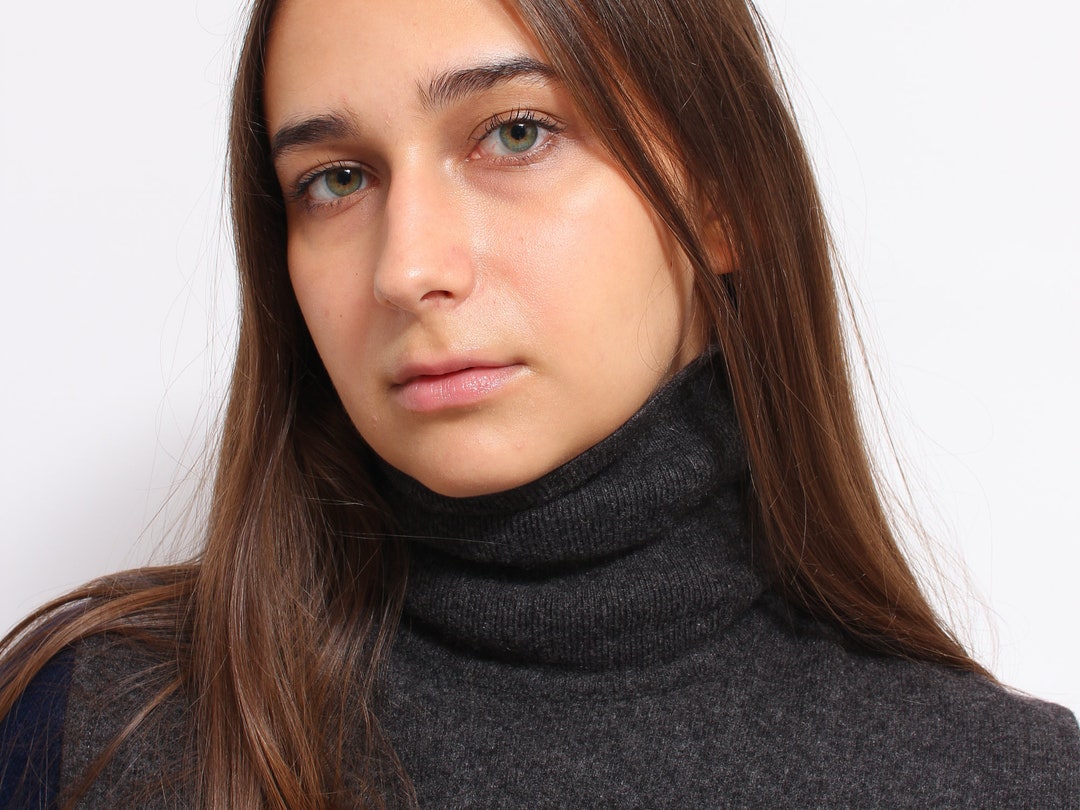 Cashmere Roll Neck, Women's Neck Warmer Scarf, Pure Cashmere Wool Cowl ...