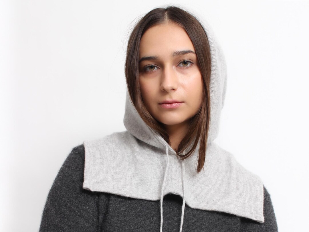Pure Cashmere Hood With Strings Regulation. Made From 100% Upcycled ...