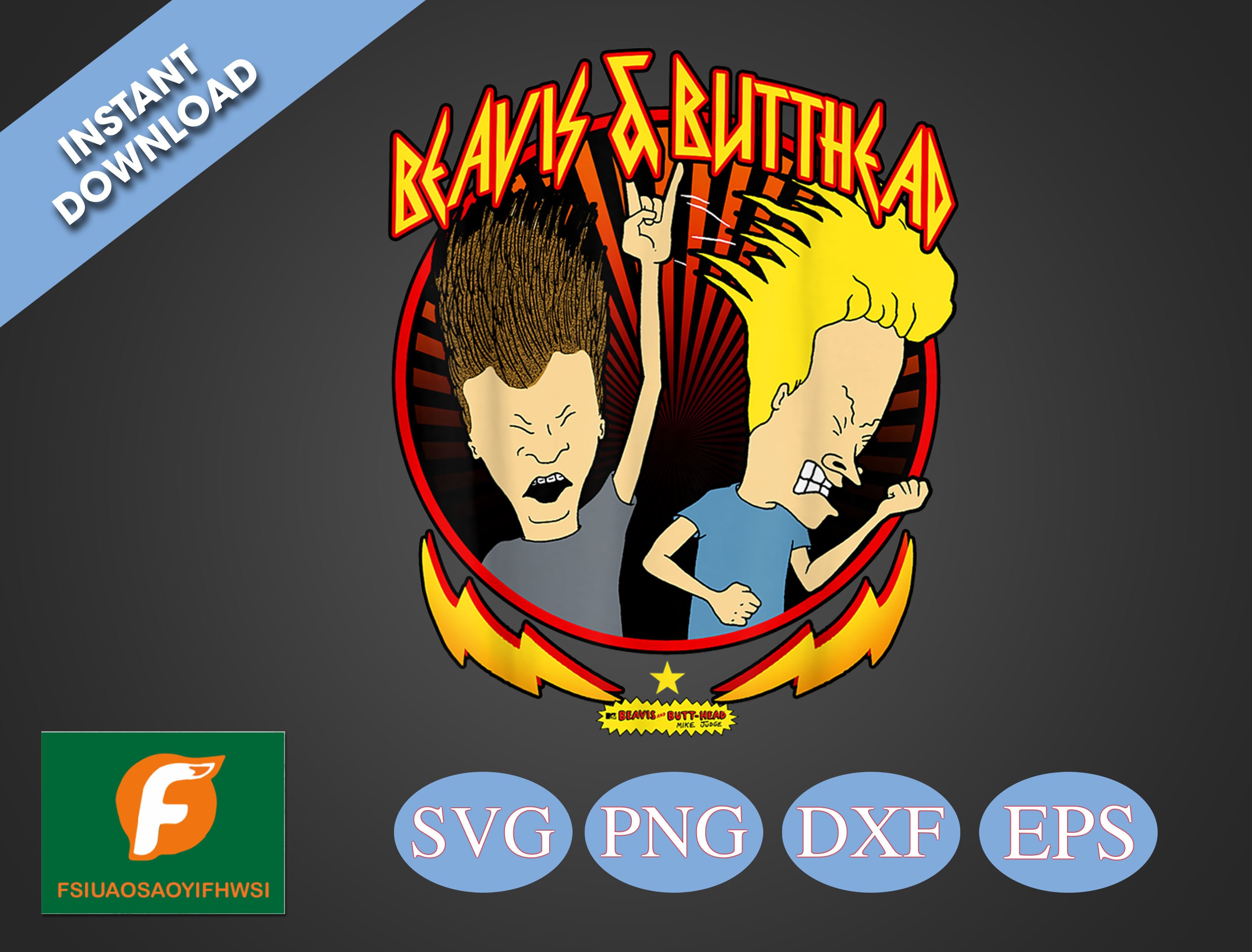 Beavis y Butthead Metal Colors Rock Out Graphic Clip Art | Etsy