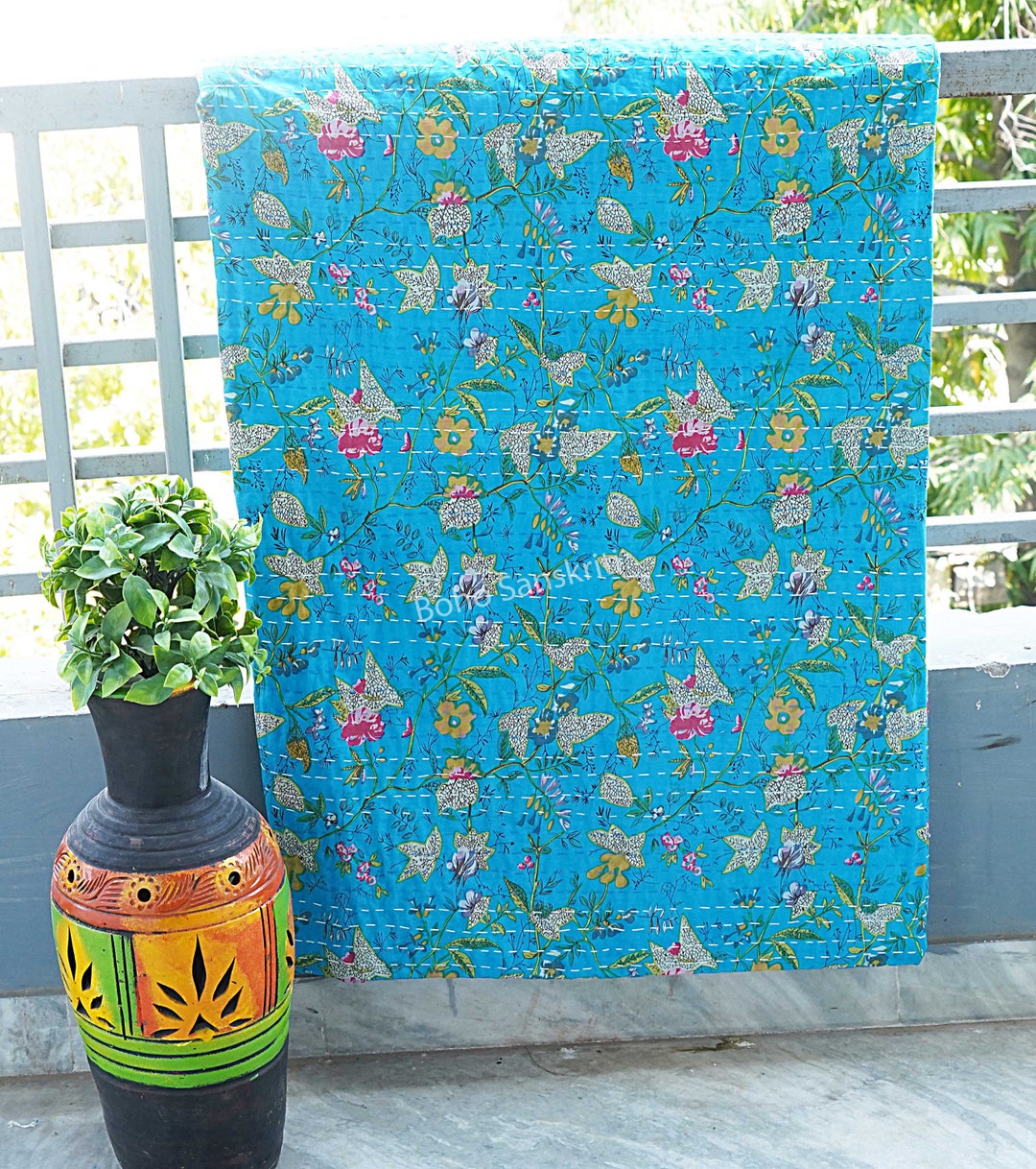 Large Selection : Cotton Kantha Indian Quilts Throw Bedspread Handmade ...