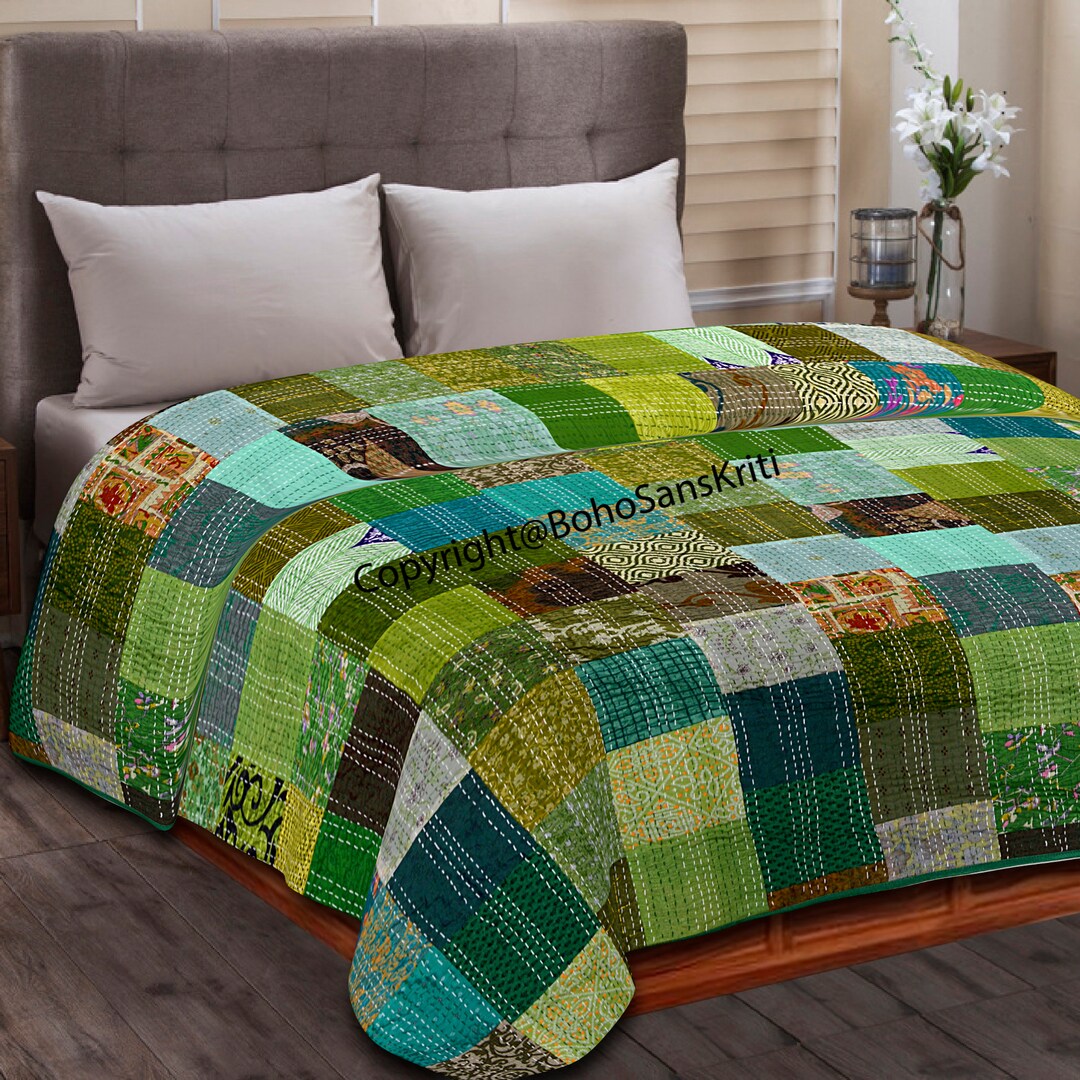 Vintage Handmade Patchwork Quilt Queen Size / Twin/ King / - Etsy