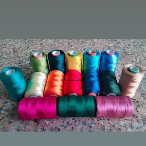 Wholesale Lot Spools of Silk Thread, Indian Art Silk Embroidery Threads ...