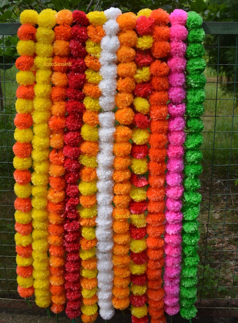 SALE ON Indian Artificial Decorative Deewali Marigold Flower Garland ...