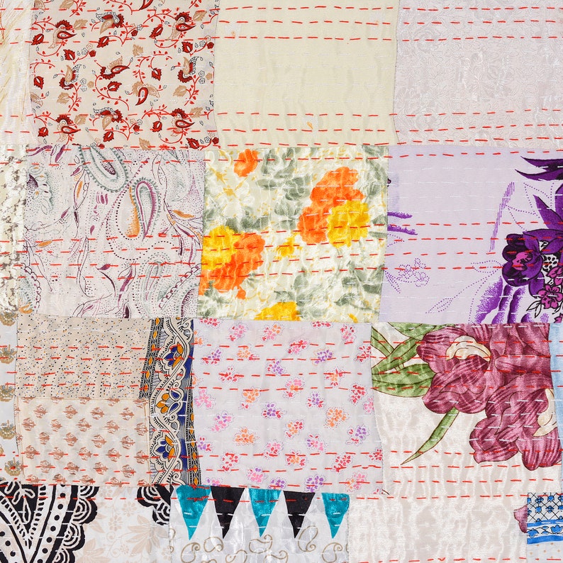 Bohemian Patchwork Quilt Kantha Quilt Handmade Vintage Quilts - Etsy