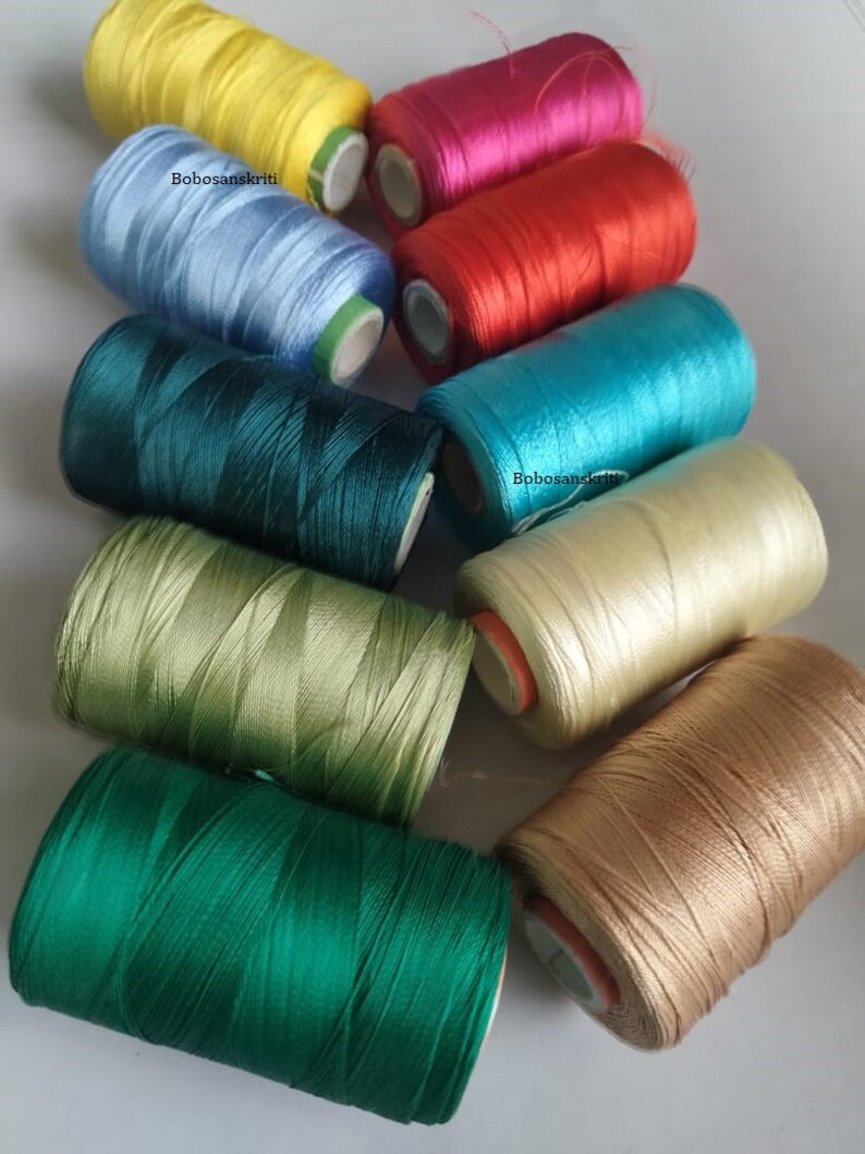 Art Silk Embroidery Thread, 800 Yards, Assorted Colors (20 Pc) - Etsy