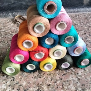 Wholesale Lot Spools of Silk Thread, Indian Art Silk Embroidery Threads ...