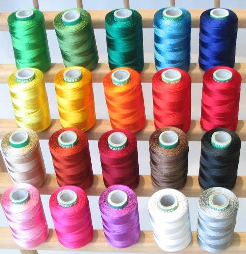 Mix Color Sewing Thread Spool 100% Organic Silk Spoolshand | Etsy