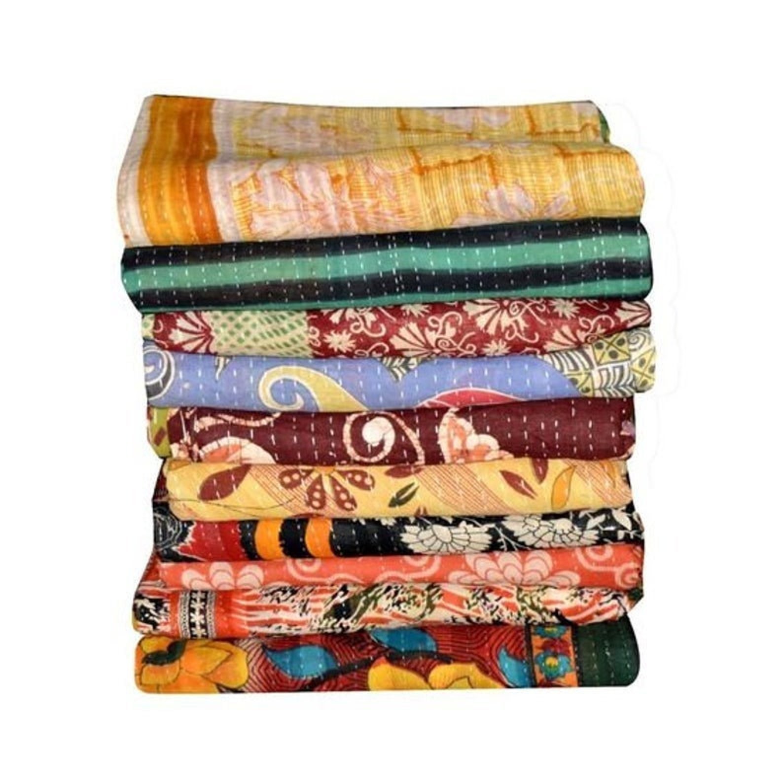 Wholesale Lot 5 Pc Vintage Kantha Quilt Indian Sari Quilt - Etsy