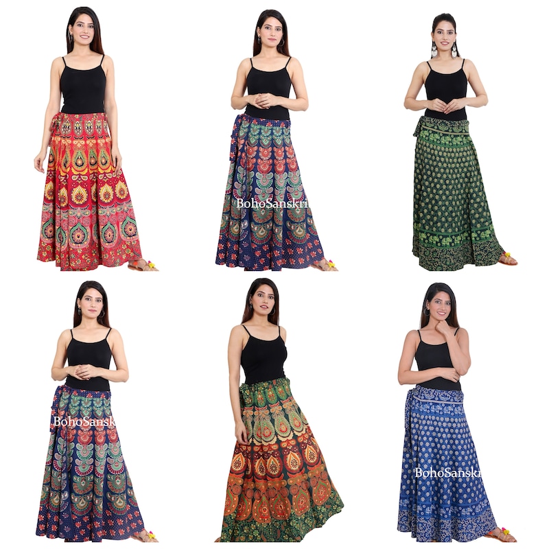 Indian Cotton Boho Skirts - Etsy