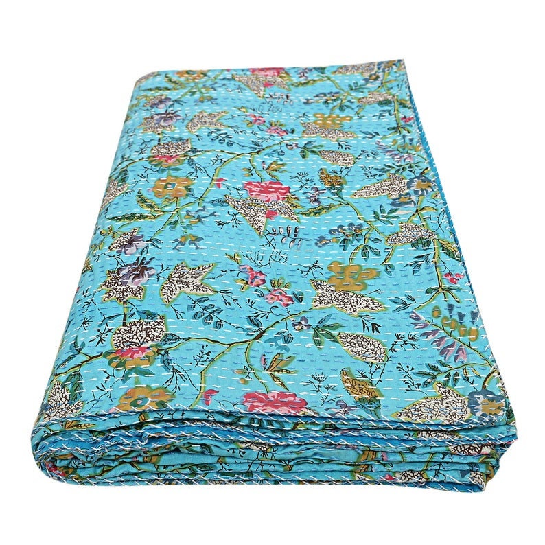 Bohemian Decor Bedding Indian Handmade Quilt Cotton Throw - Etsy UK