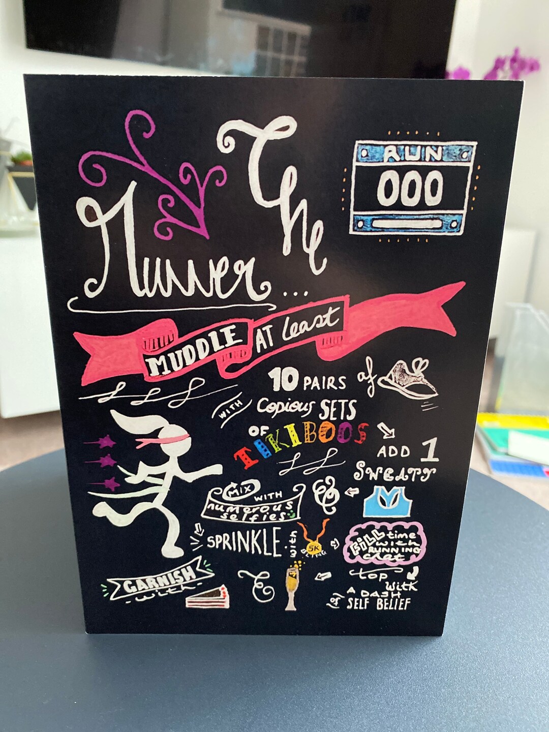 Running Birthday Greetings Card . the Runner. Ideal Gift , Blank Inside ...