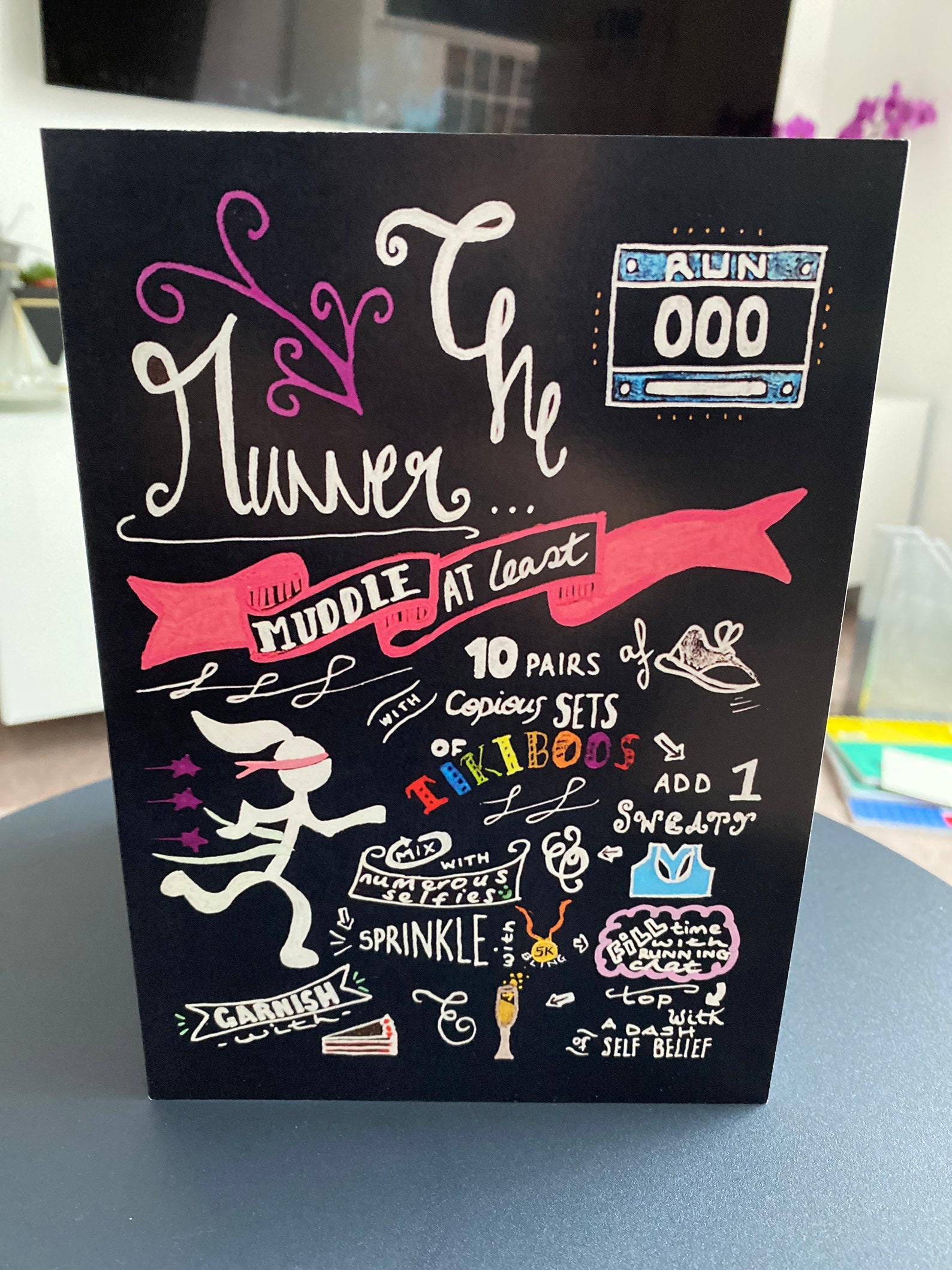 Running Birthday Greetings Card . the Runner. Ideal Gift , Blank Inside ...