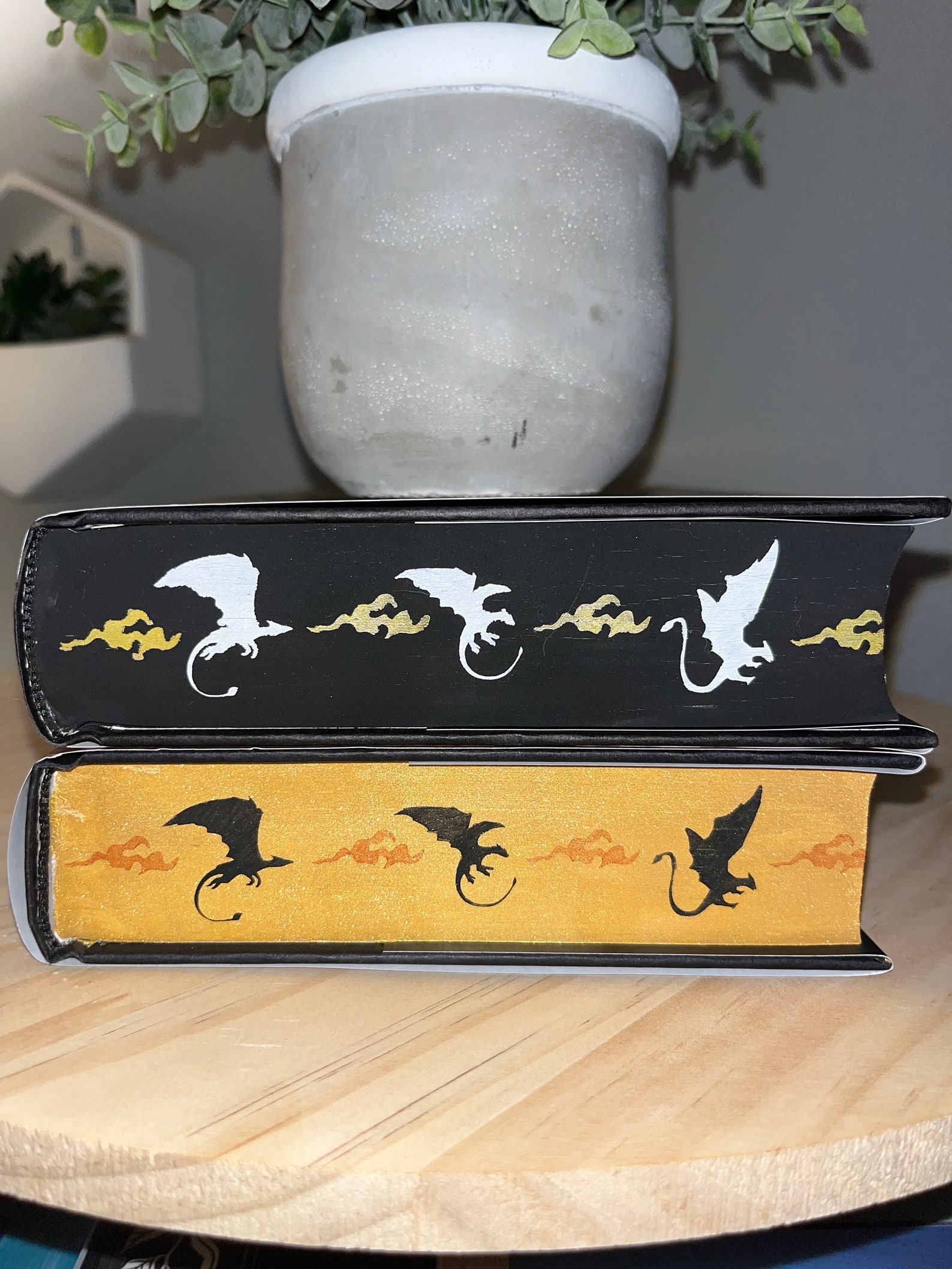 Fourth Wing Sprayed and Stenciled Edges - Etsy