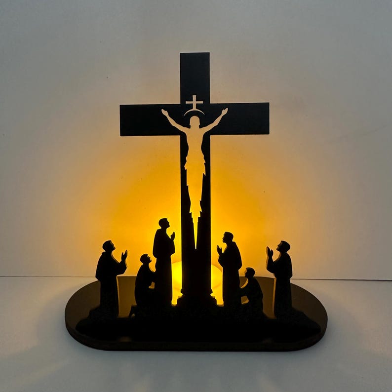 Crucifixion Candle Holder SVG | Jesus on the Cross Laser Cut File ...