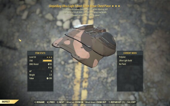 Fallout 76 PC Unyielding Scout Armor Set Unyielding | Etsy Fallout 76 PC Unyielding Scout Armor Set Unyielding | Etsy