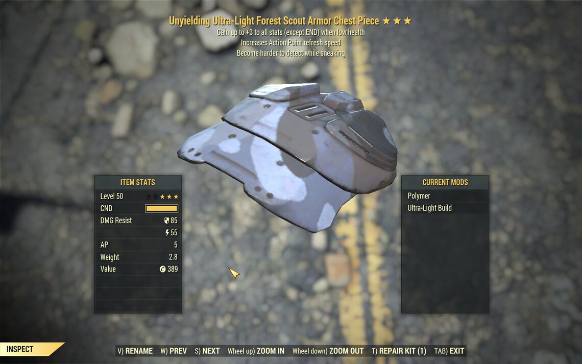 Fallout 76 PC Unyielding Scout Armor Set unyielding Sneak | Etsy Fallout 76 PC Unyielding Scout Armor Set unyielding Sneak | Etsy