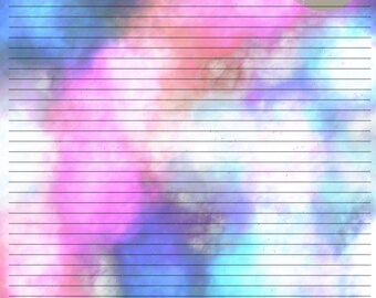 Galaxy Writing Paper - Etsy