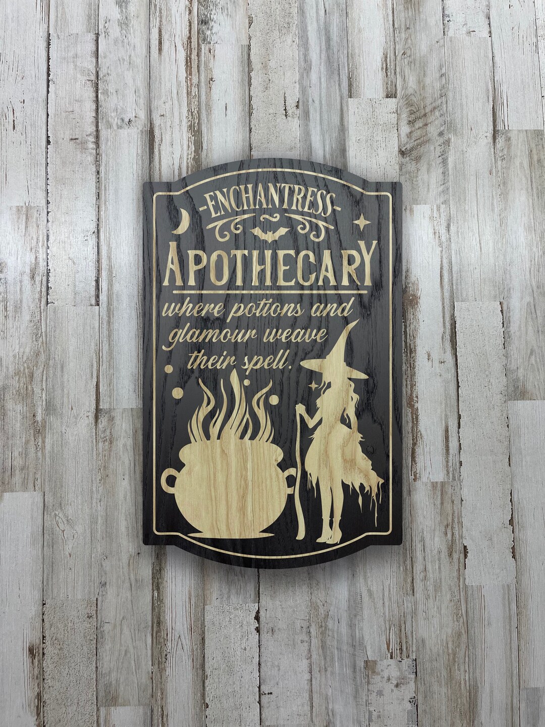 Enchantress Apothecary Halloween Hardwood Sign - Etsy