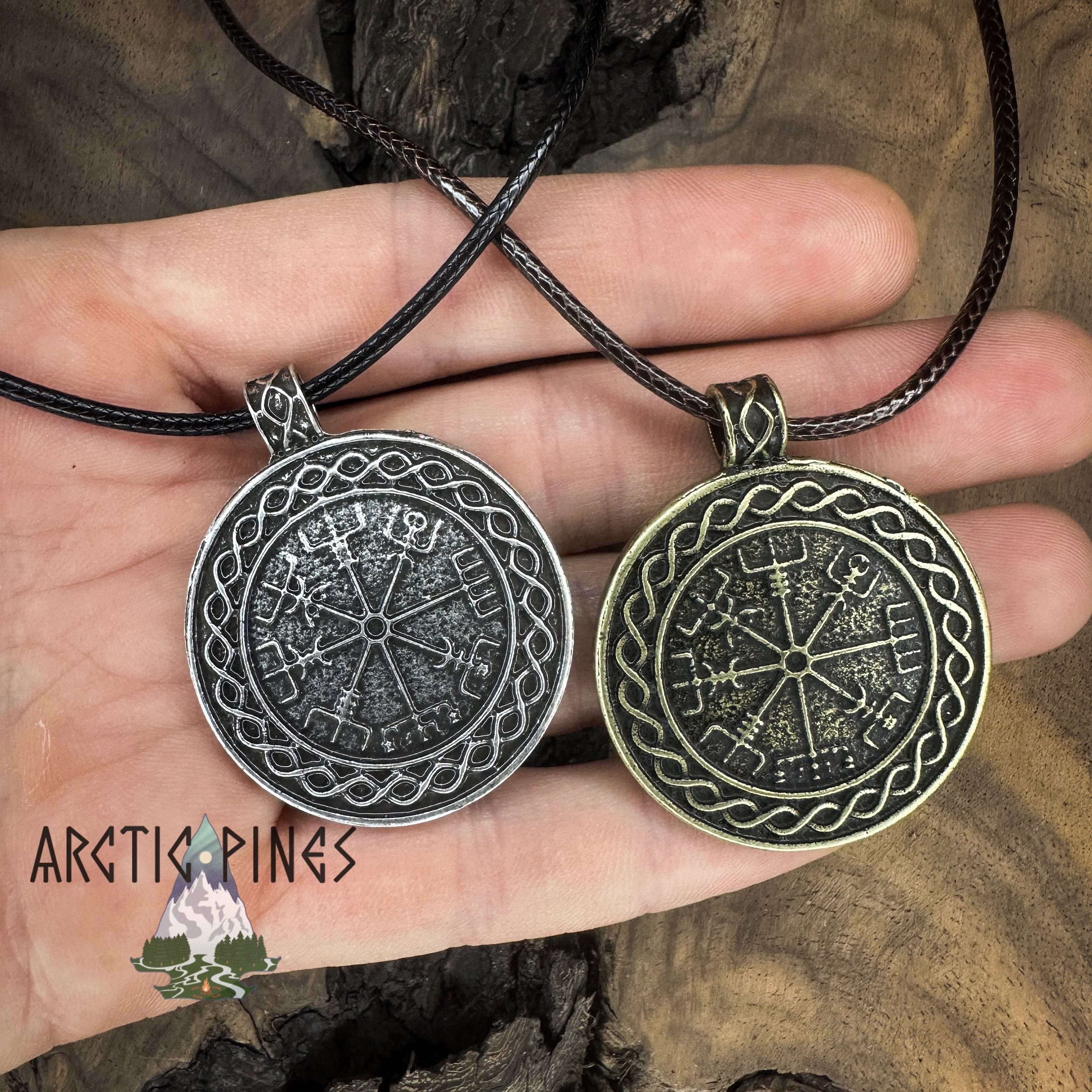Double-sided Icelandic Compass Vegvisir Norse Jewelry - Etsy