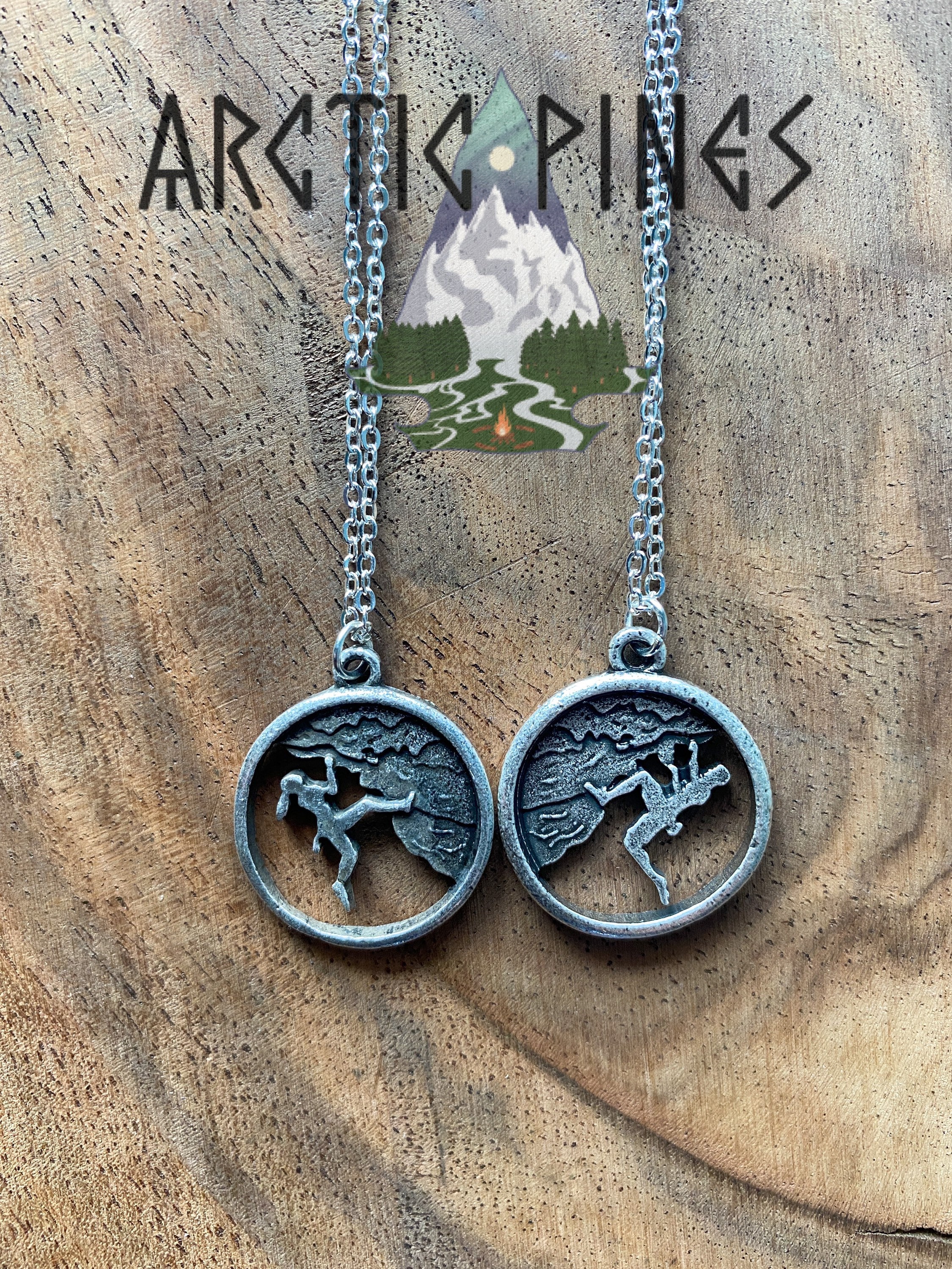 Rock Climbing Necklace, Rock Climber Girl, Couples Necklace, Climbing ...