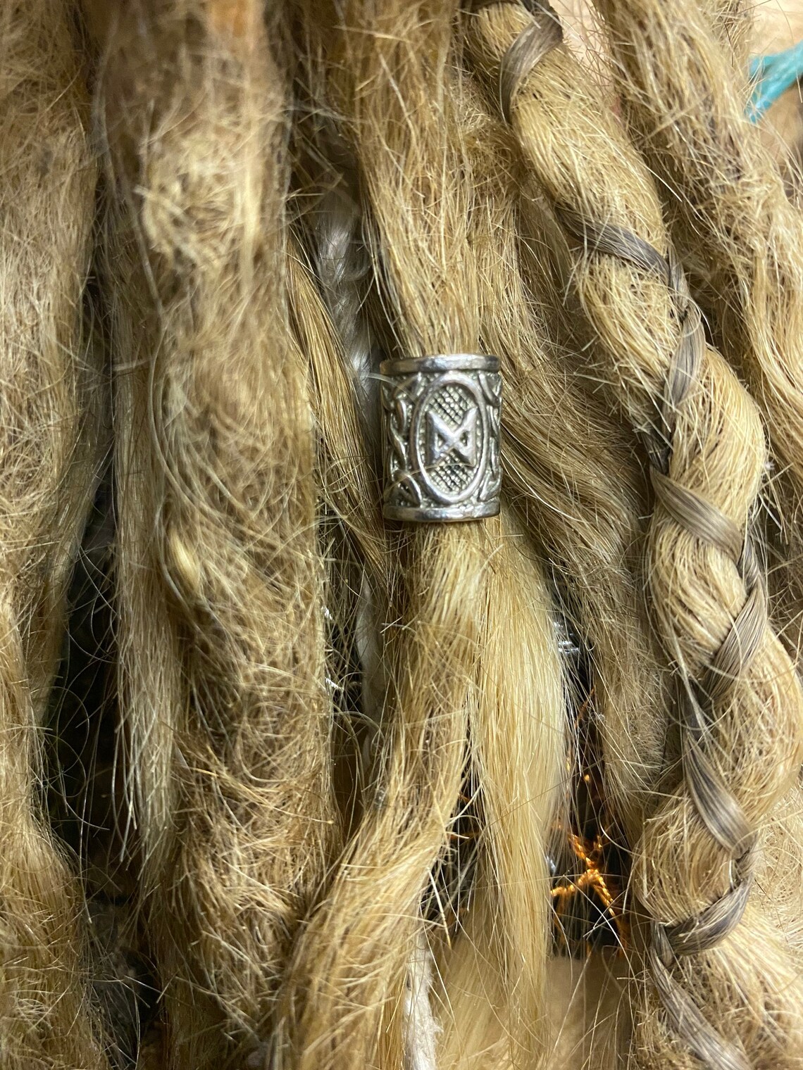 Viking Runes Beads / Runic Alphabet Dreadlock Bead / Hair Wrap - Etsy