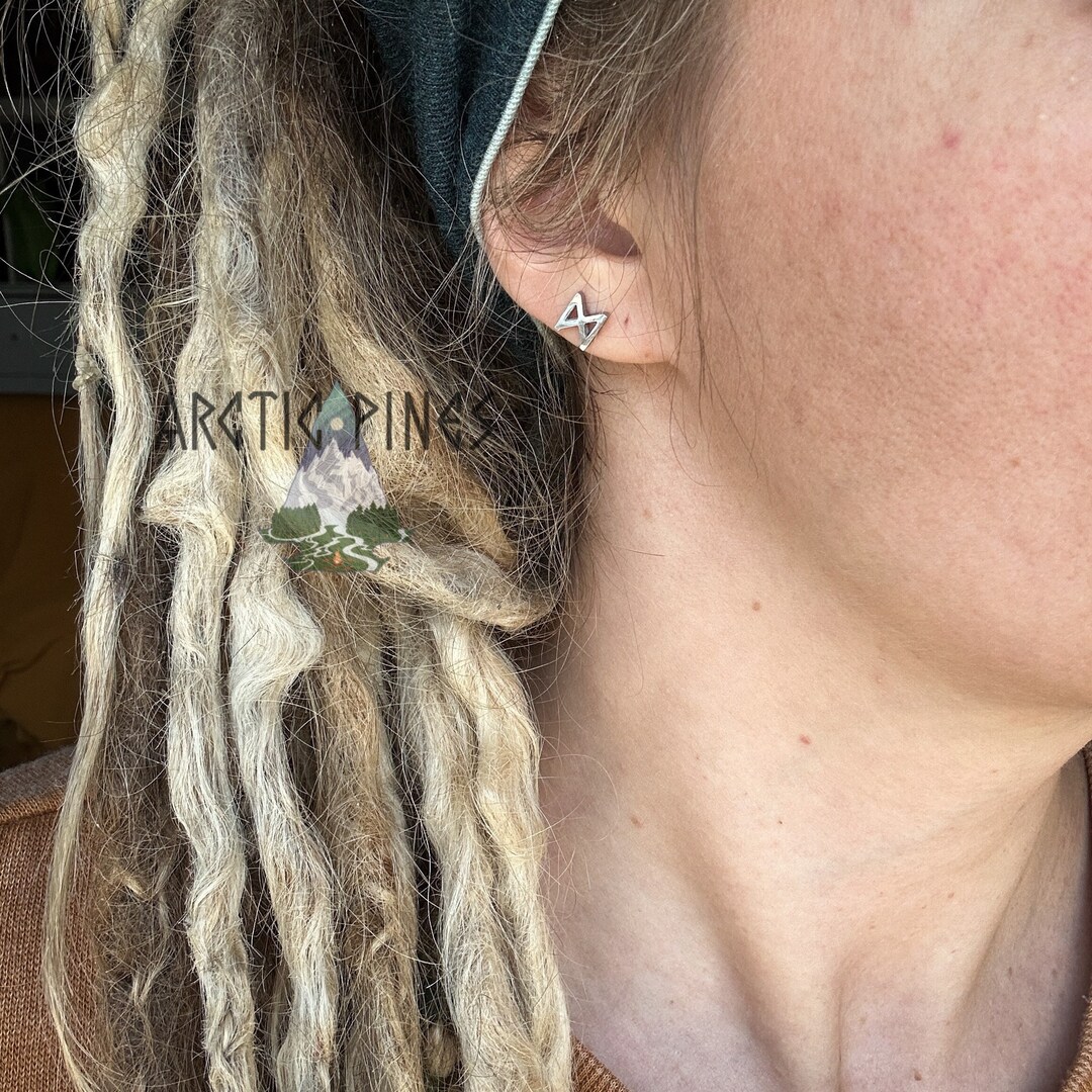 Viking Runes Earrings, Runic Alphabet Earrings, Norse Earrings, Runic ...