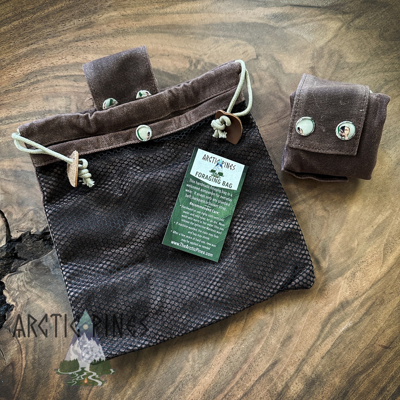 8x8 Mesh Foraging Bag, Bushcraft Pouch, Belt Pouch, Forager, Mushroom ...