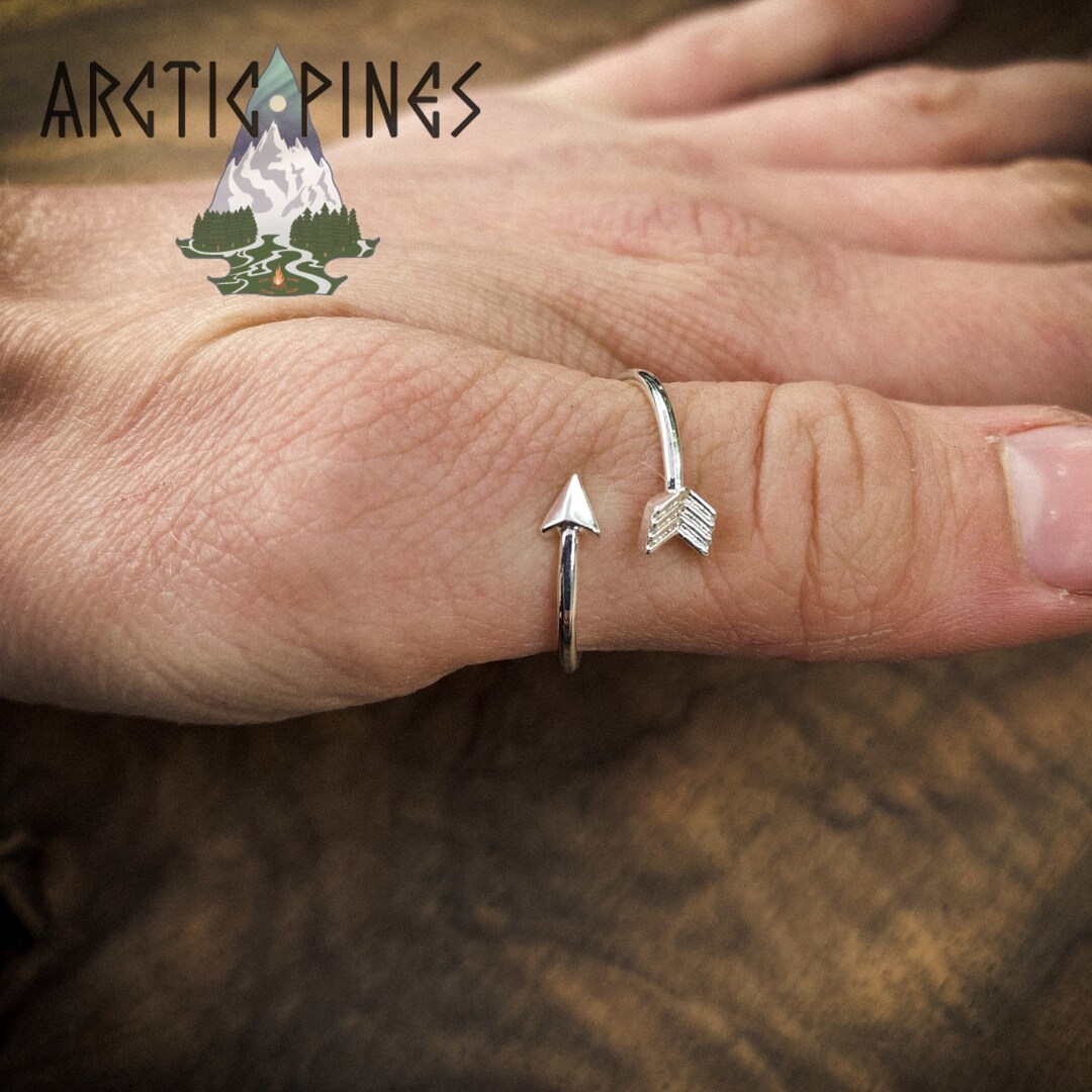 Arrow Ring ADJUSTABLE, Norse Jewelry, Runic, Rune, Gift for Hunters ...