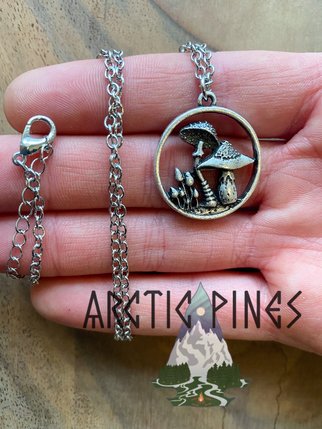 Mushroom Necklace, Nature Inspired Jewelry, Botanical Necklace ...