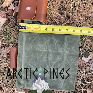 FOREST GREEN Gathering Foraging Bag, Folding Collapsible Drawstring ...