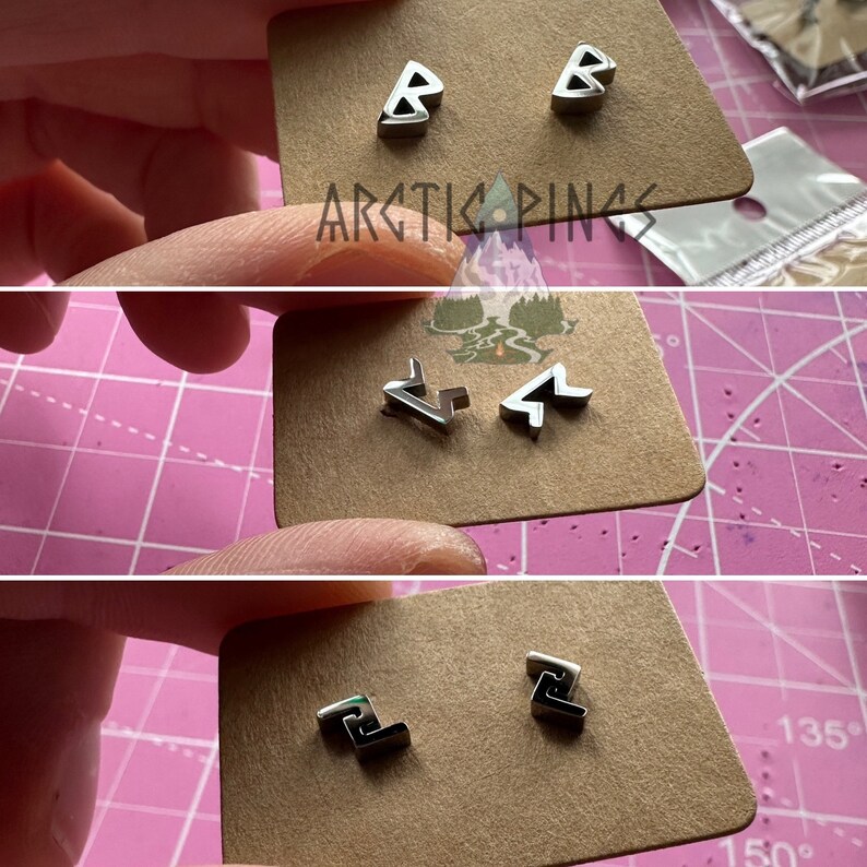 Viking Runes Earrings Runic Alphabet Earrings Norse - Etsy