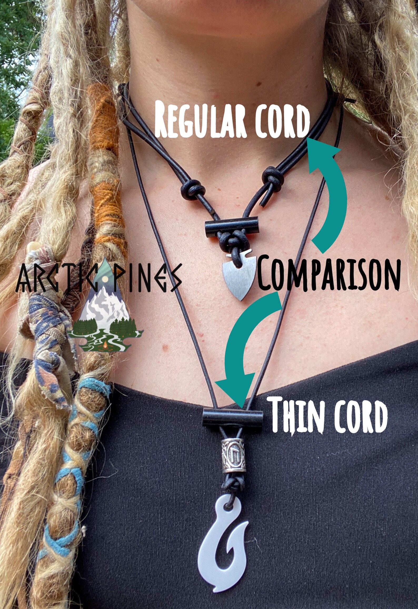 Leather O Ring Necklace - Adjustable Length - Etsy