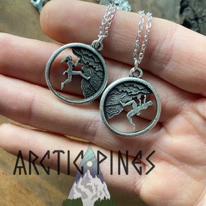 Rock Climbing Necklace, Rock Climber Girl, Couples Necklace, Climbing ...