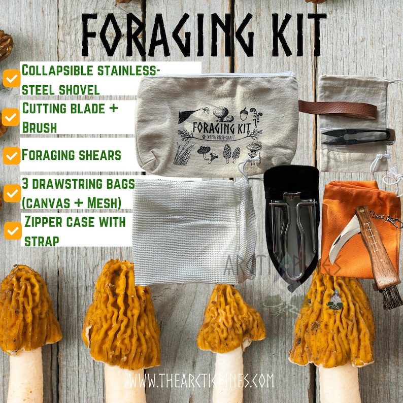 Foraging Kit Foraging Bag Bushcraft Bag Mushroom Hunting - Etsy