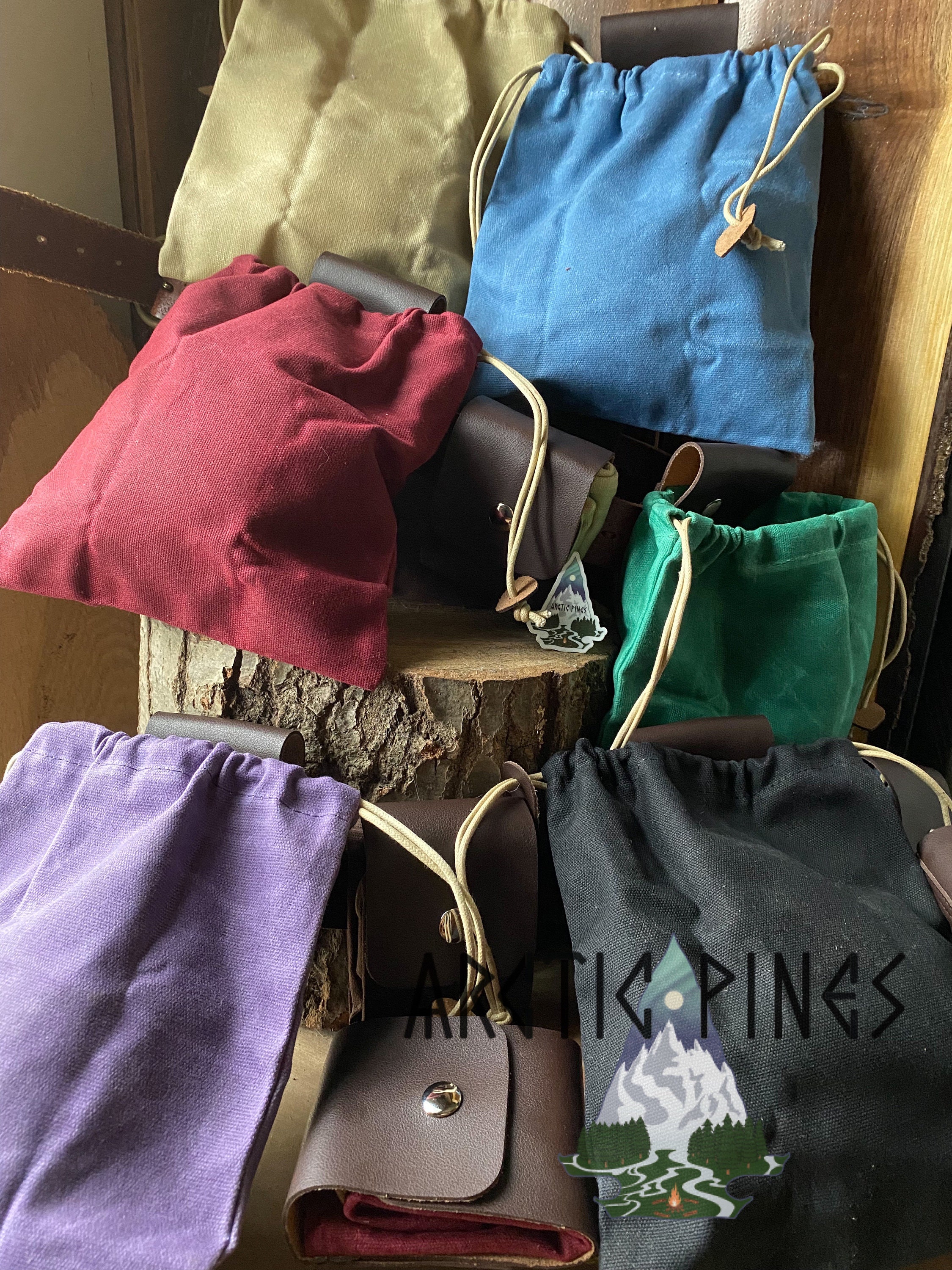 BLACK WALNUT Gathering / Foraging Bag - Folding Collapsable Drawstring ...