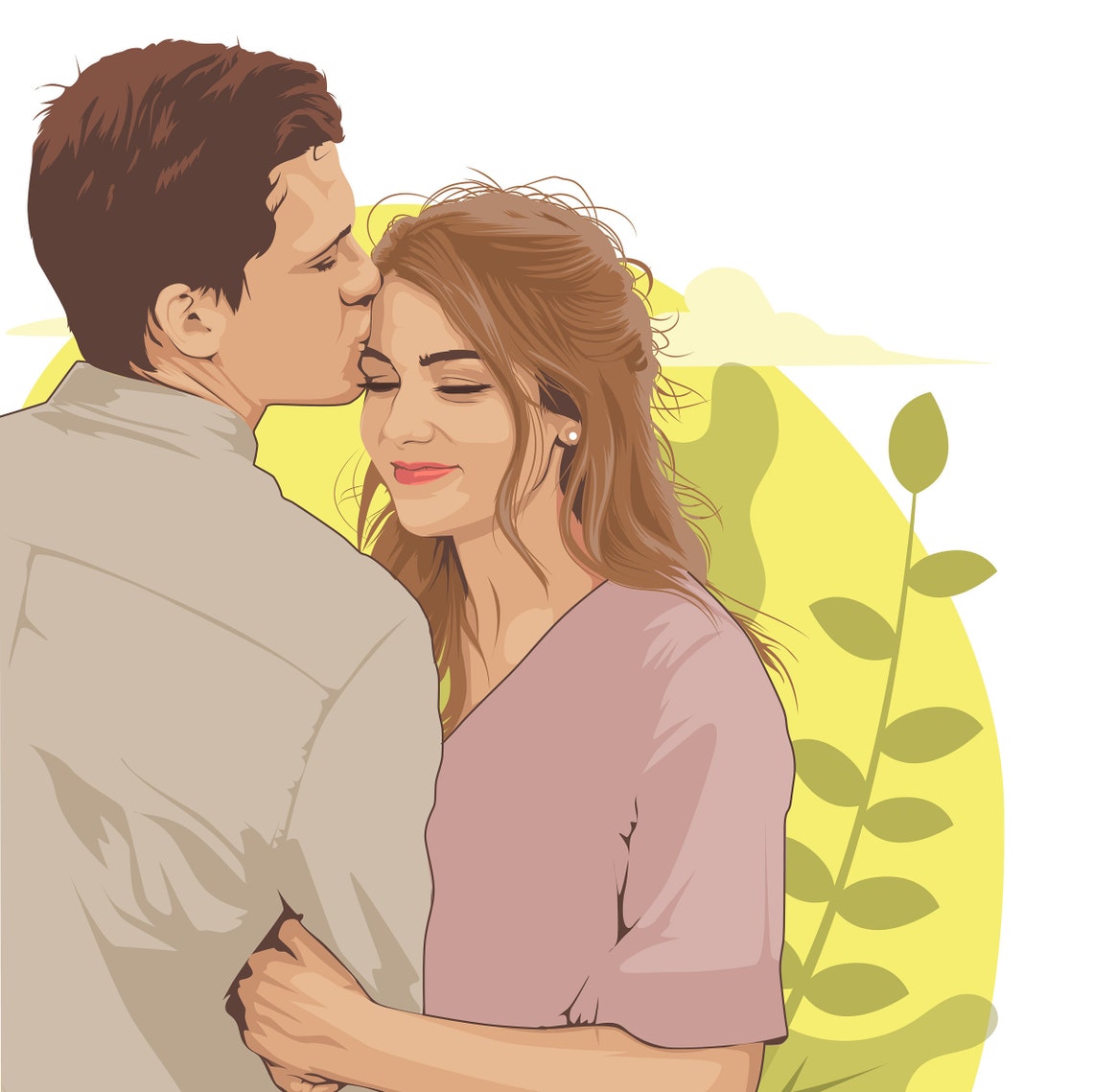 Custom Cartoon Portrait, Cartoon Portrait, Personalized Portrait ...