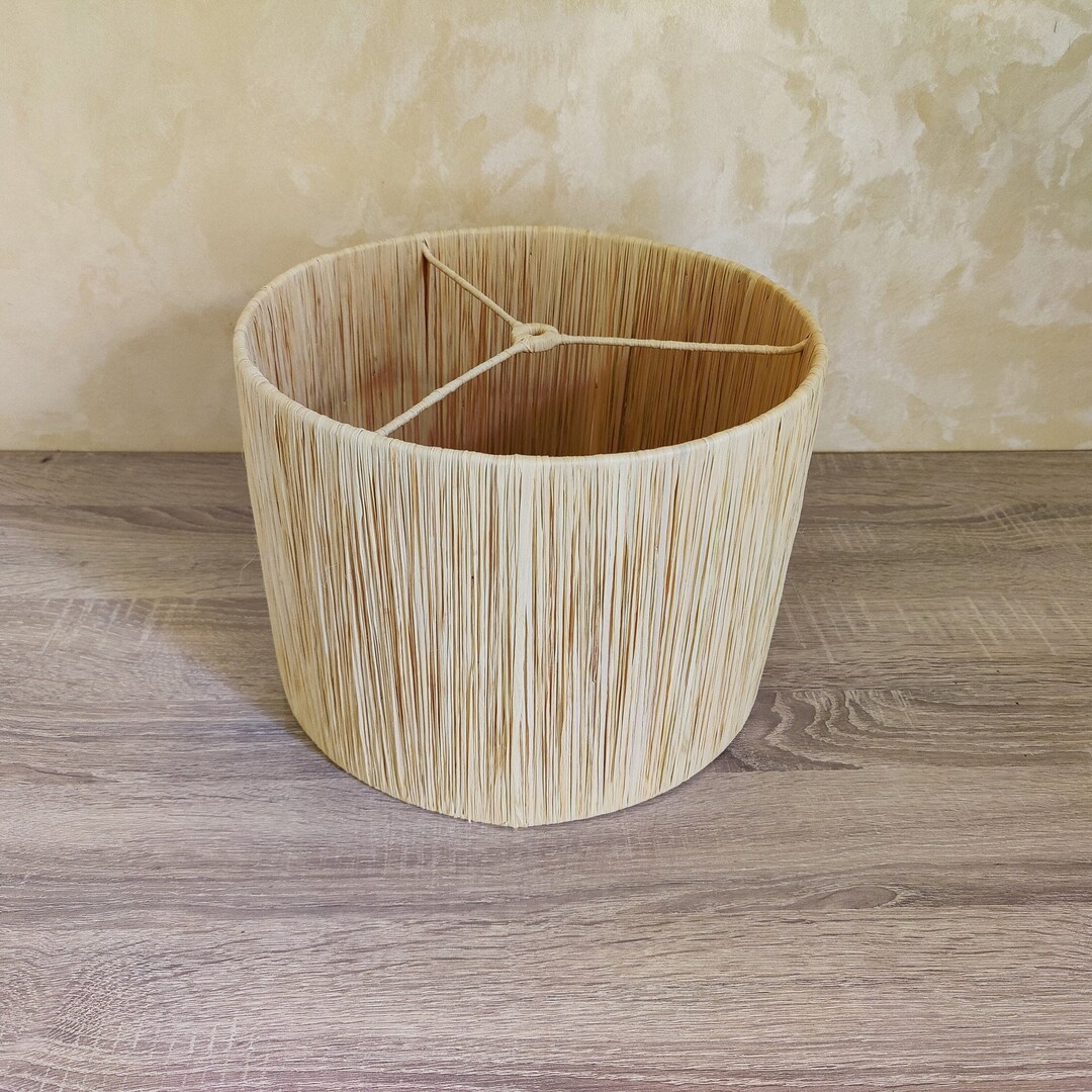 Handmade Drum Raffia Lampshade - Etsy