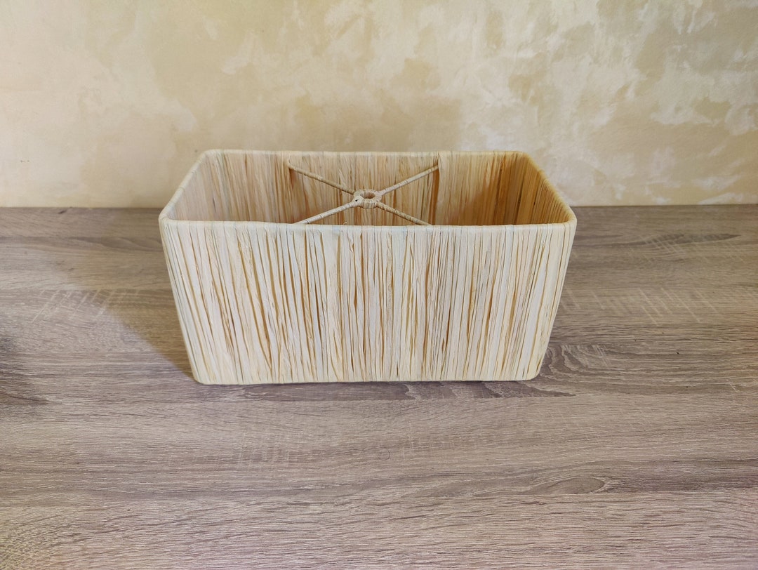 Handmade Rectangle Raffia Lampshade - Etsy
