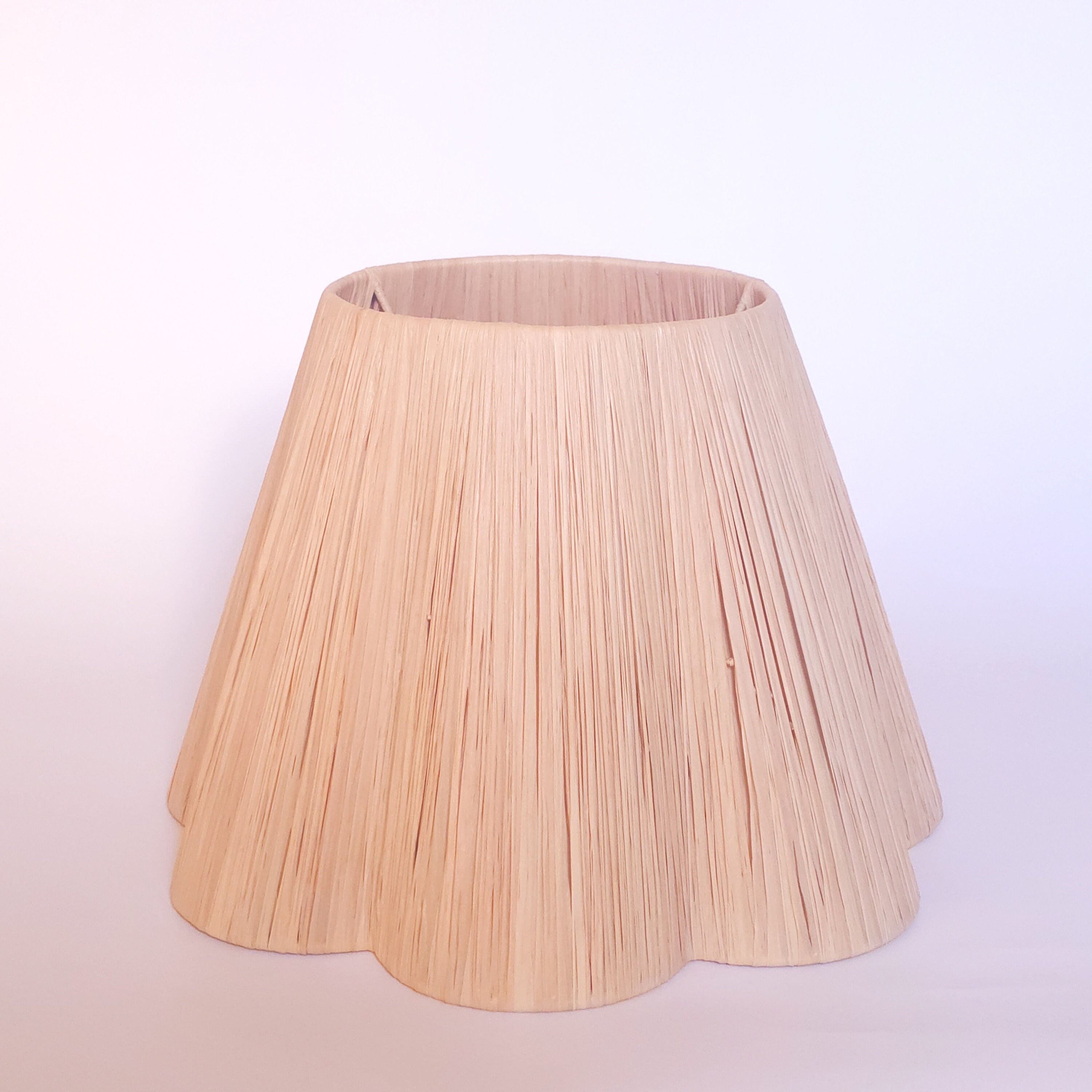 Handmade Scalloped Raffia Lampshade - Etsy