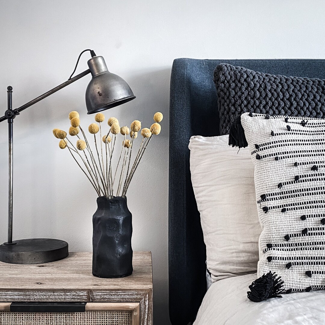 Yellow Billy Buttons Bunch of 12, Craspedia Dried Grass Stems 60-65cm ...