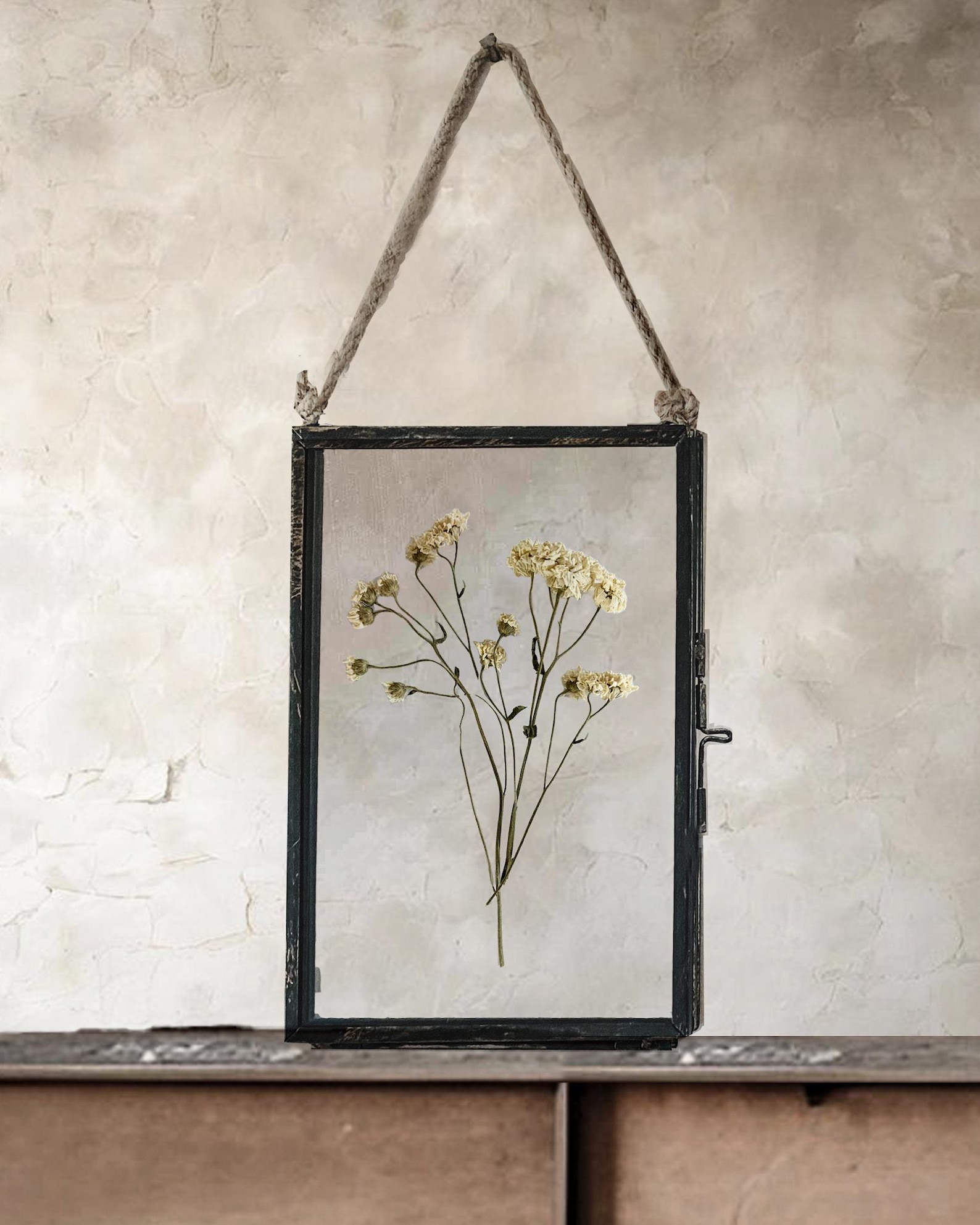 Vintage Herbarium Pressed Flower Frame, Preserved Flowers, Rustic Home ...