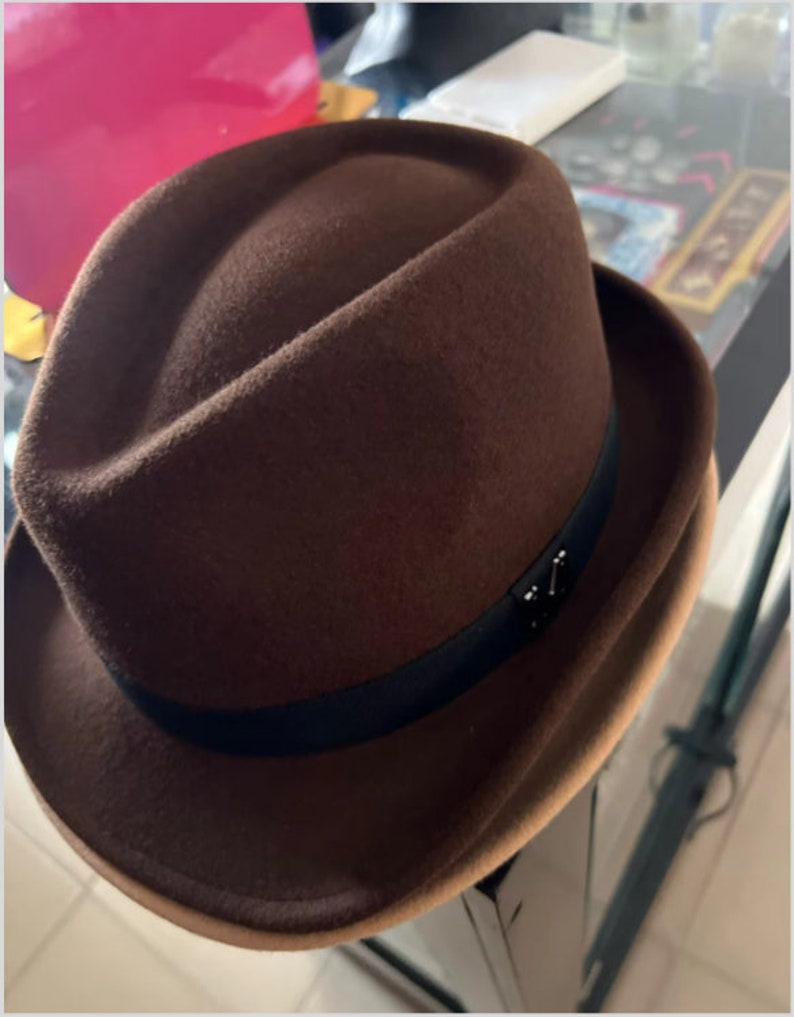 Handcrafted Men's Thick Wool Fedora | Classic Narrow Brim Jazz Hat for ...