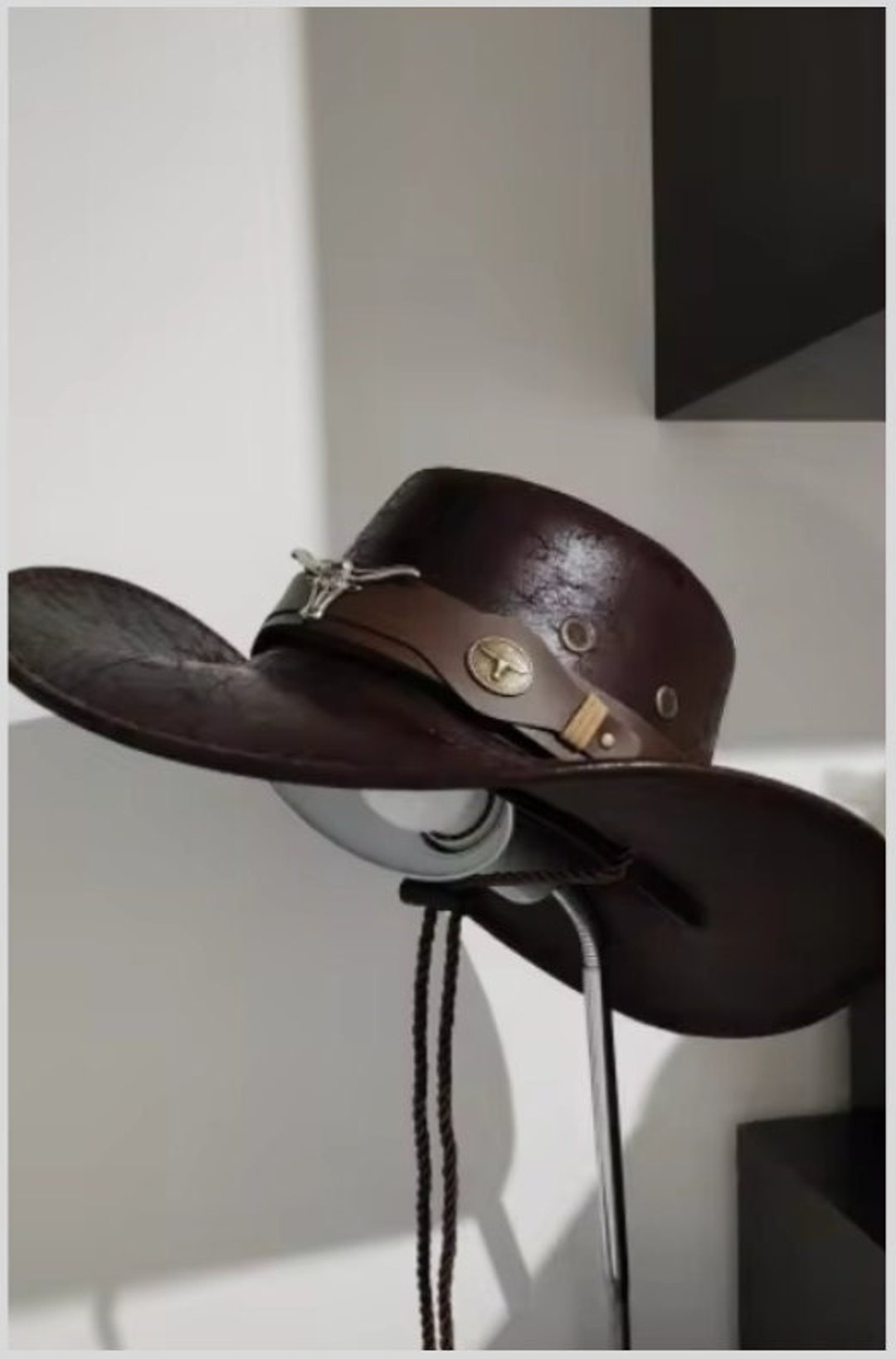 Artisan-crafted Western Persona Hat Unisex Faux Leather Cowboy/cowgirl ...